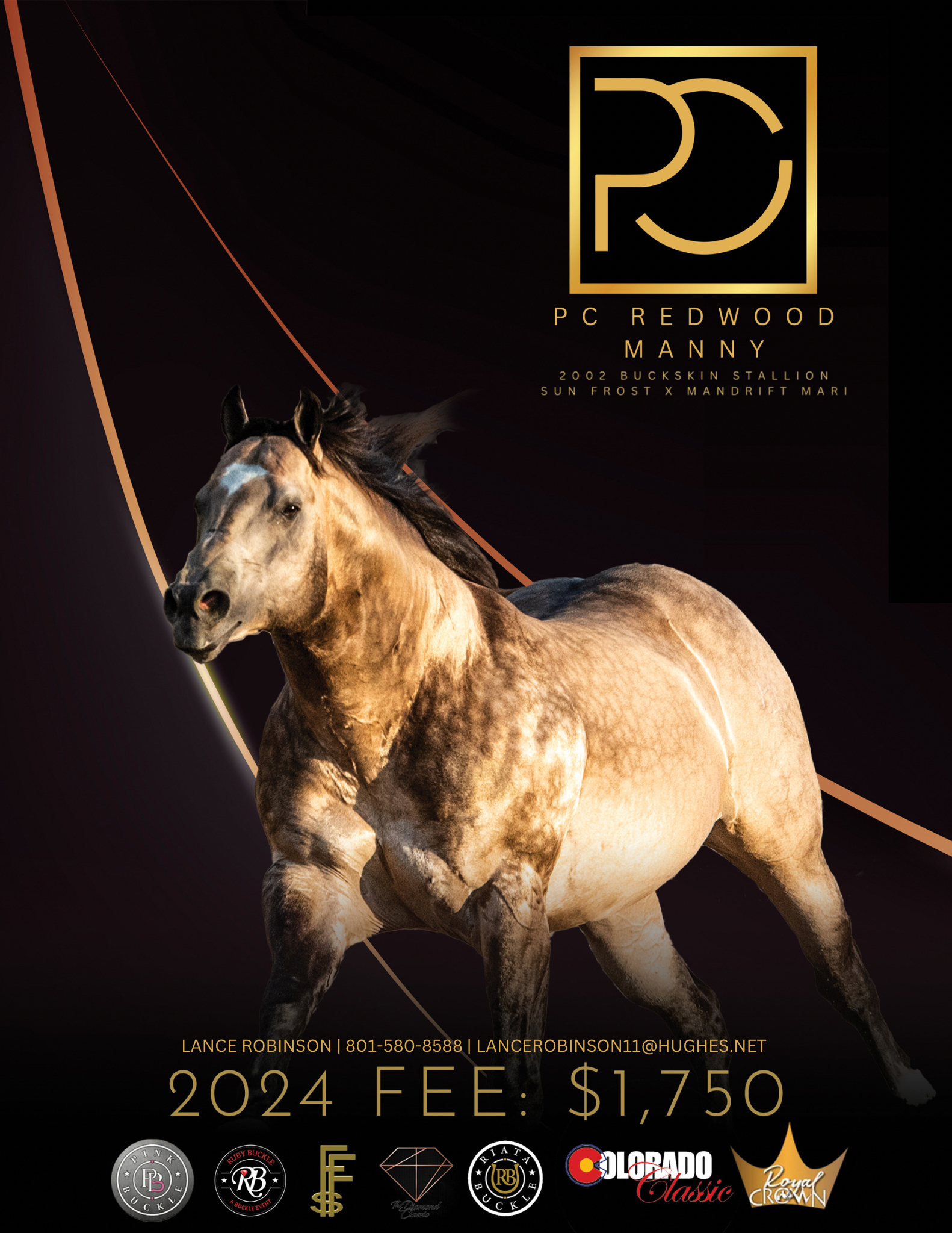 PC REDWOOD MANNY - Stallions - Ruby Buckle